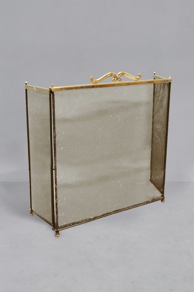 Mesh Fire Guard With Brass Top – The Classic Prop Hire Company