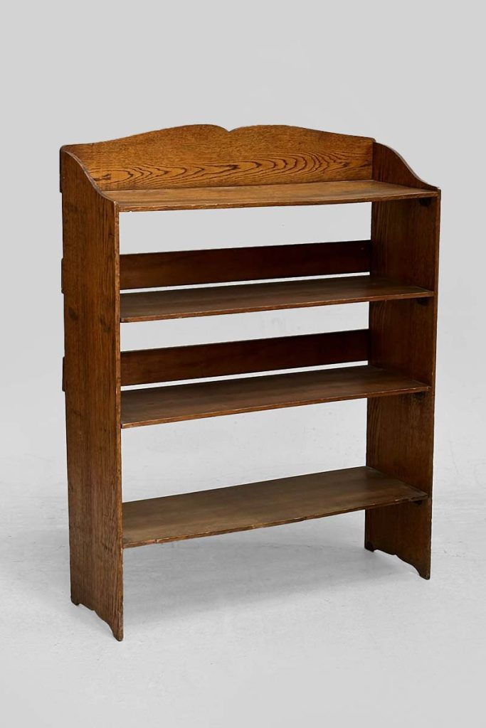 Oak Open Back Bookcase with 4 Shelves – The Classic Prop Hire Company