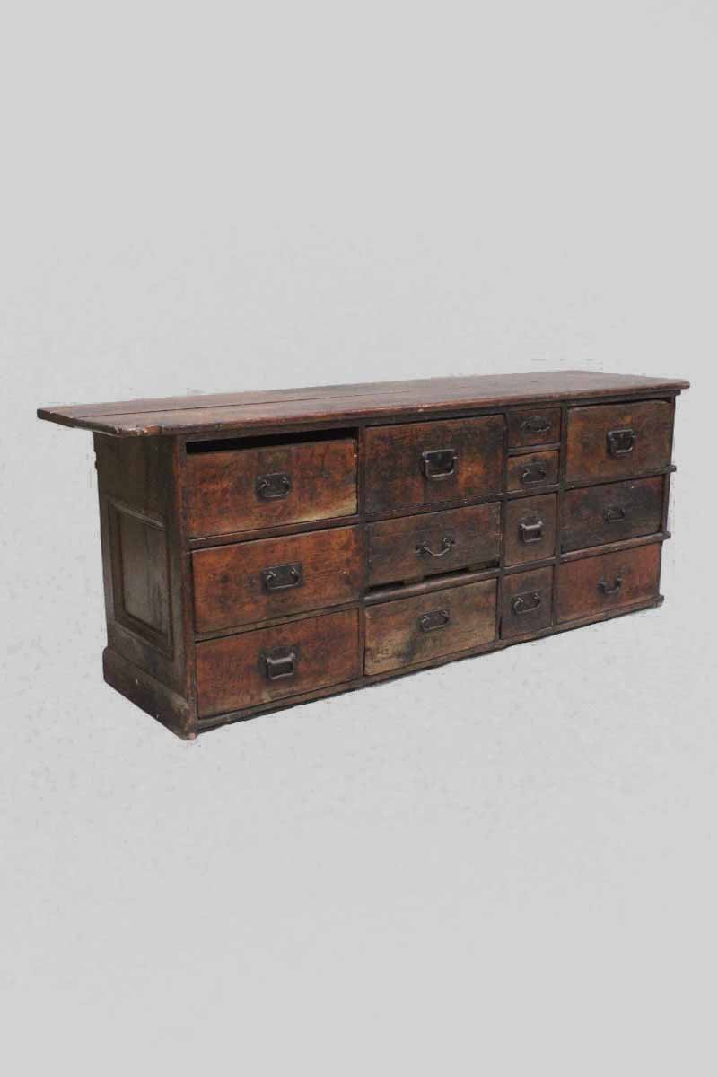 Boxwood Multi Drawer Unit with 13 Different Sized Drawers & Metal ...