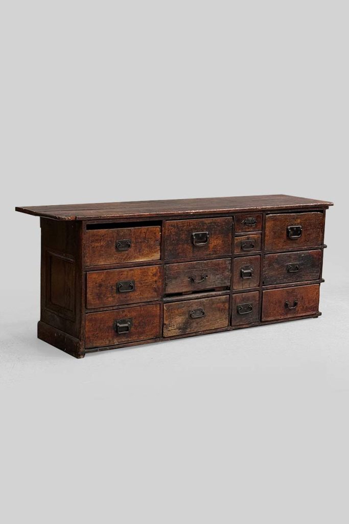 Boxwood Multi Drawer Unit with 13 Different Sized Drawers & Metal ...