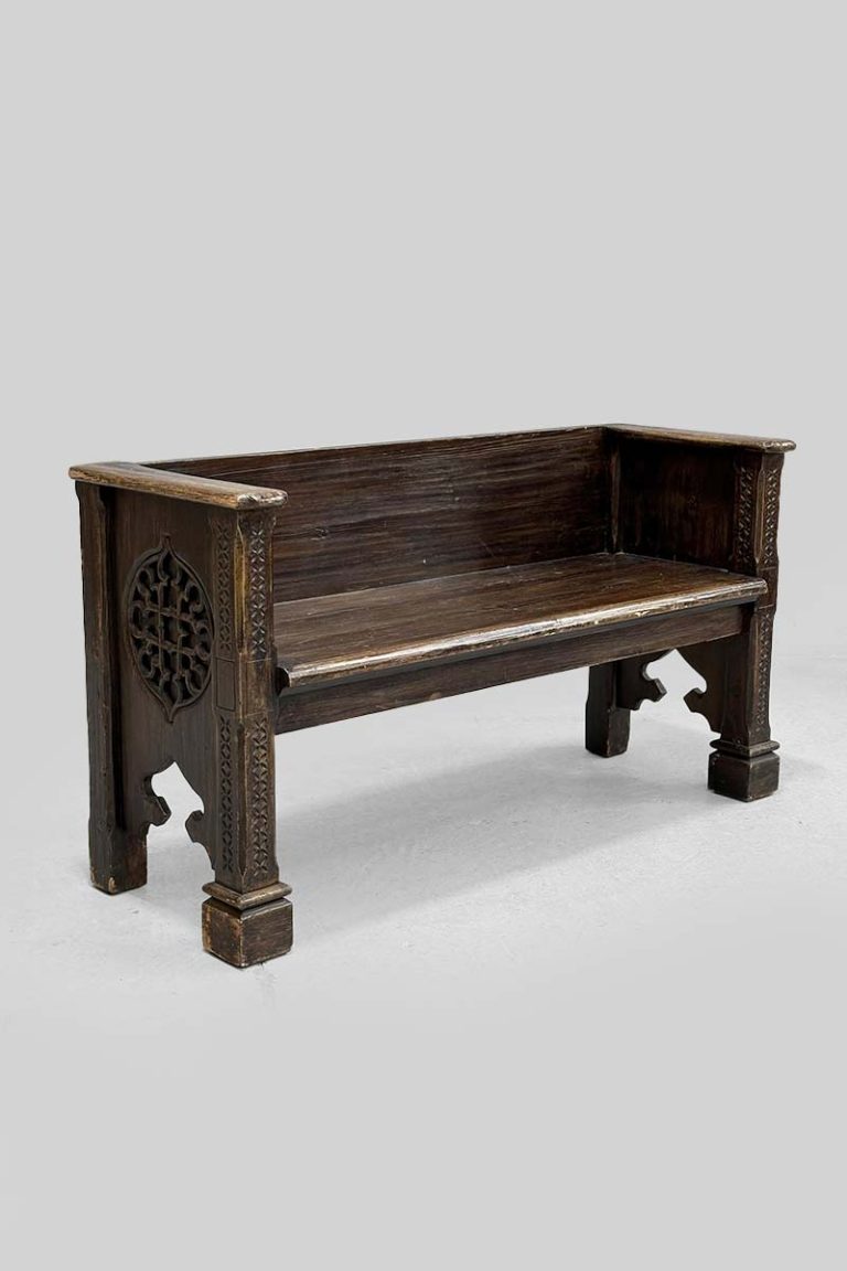 Medieval Style Bench with Carved Legs & Sides (various) – The Classic ...