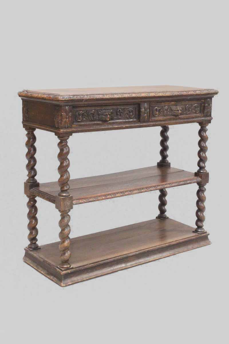 Carved Oak Carved Buffet / Serving Table - The Classic Prop Hire Company