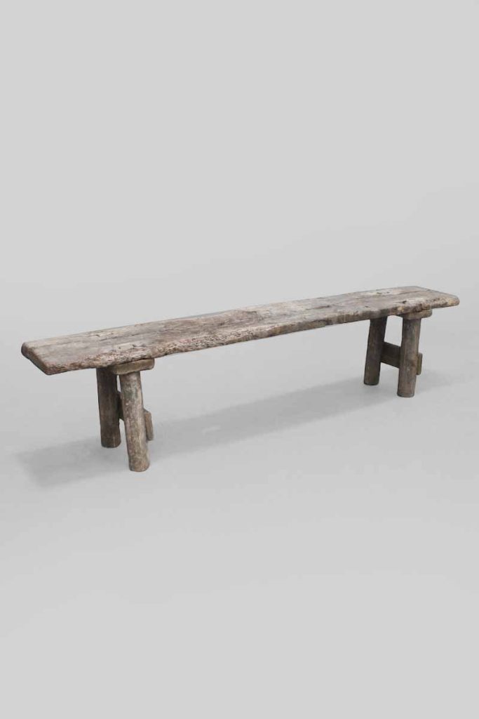 Rustic Split Oak Bench with Peg Leg Supports – The Classic Prop Hire ...