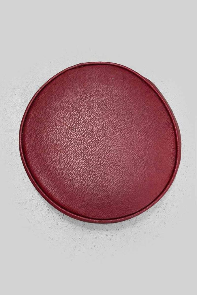 Circular Studded Vinyl Red Bar Stool – Seat Only – The Classic Prop ...