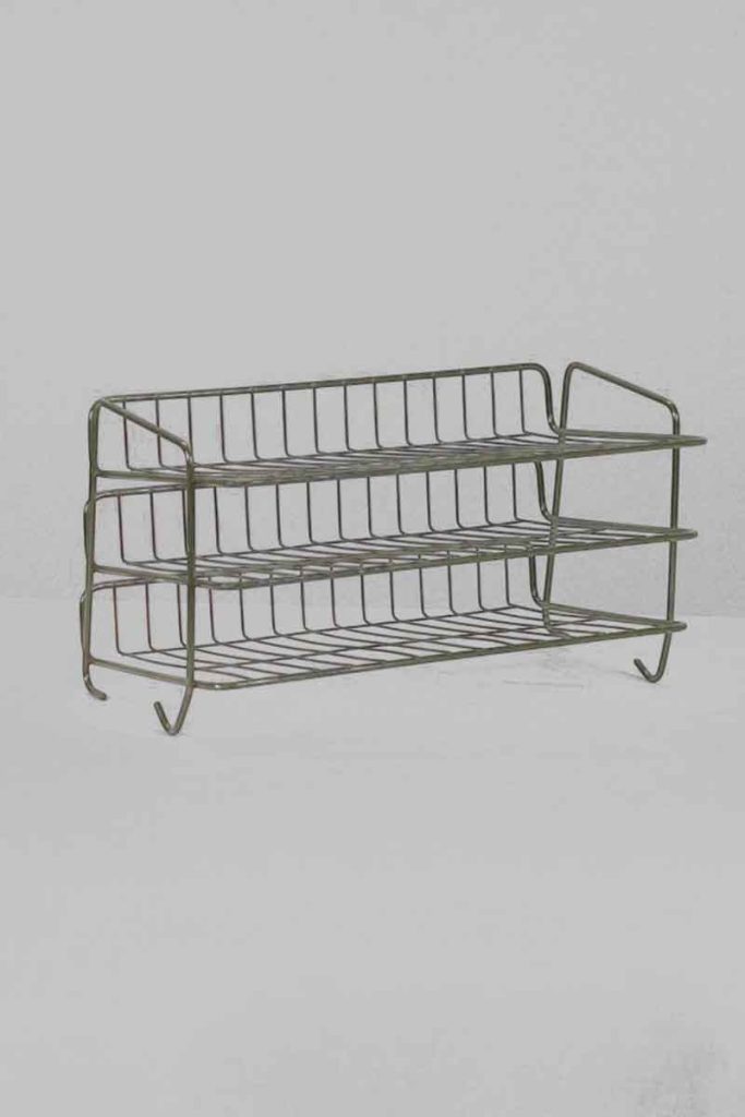 Green Wire 3 Tier Filing Unit / Rack - The Classic Prop Hire Company