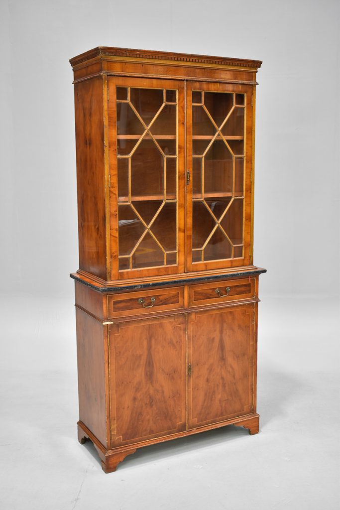 Yewood Display Cabinet or Bookcase with 2 Glazed Doors – The Classic ...