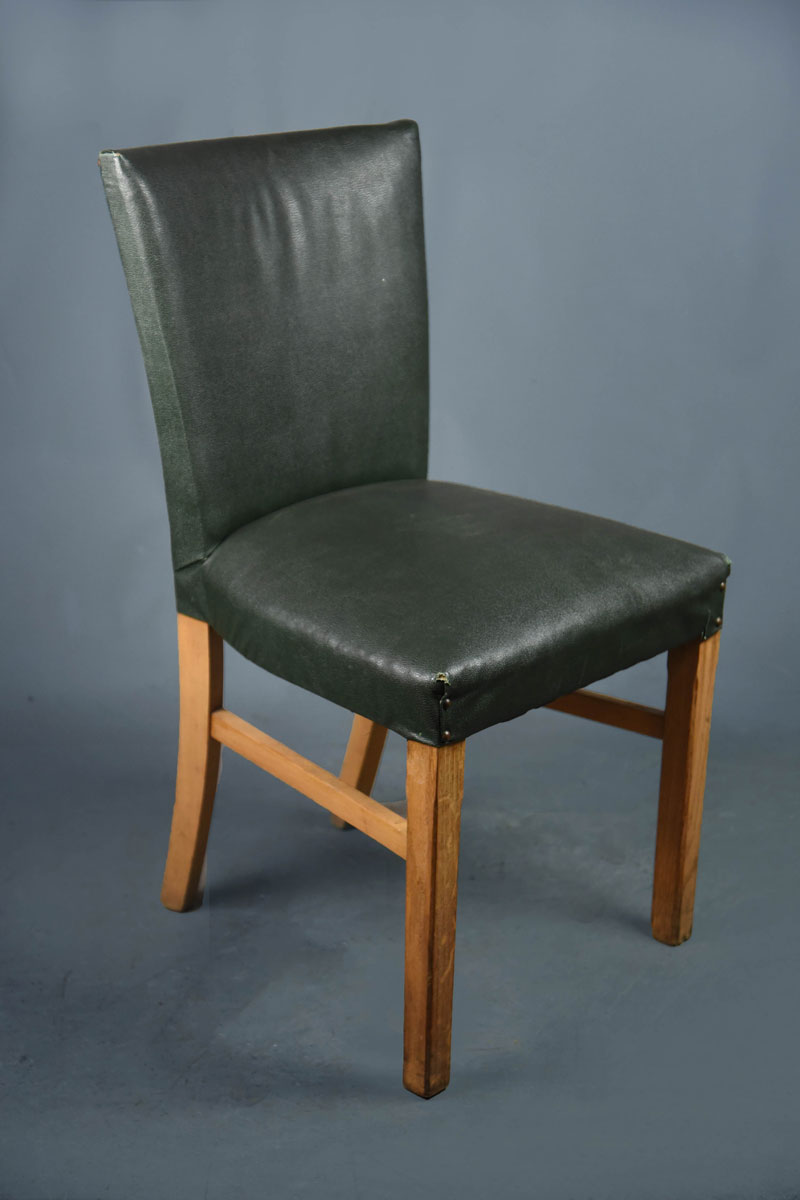 1930's / 1940's Beech & Green Rexine Utility / Occasional Chair - The ...