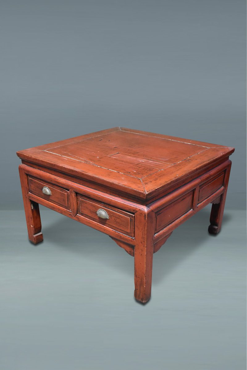Chinese Red Lacquered Low Tea Table - The Classic Prop Hire Company