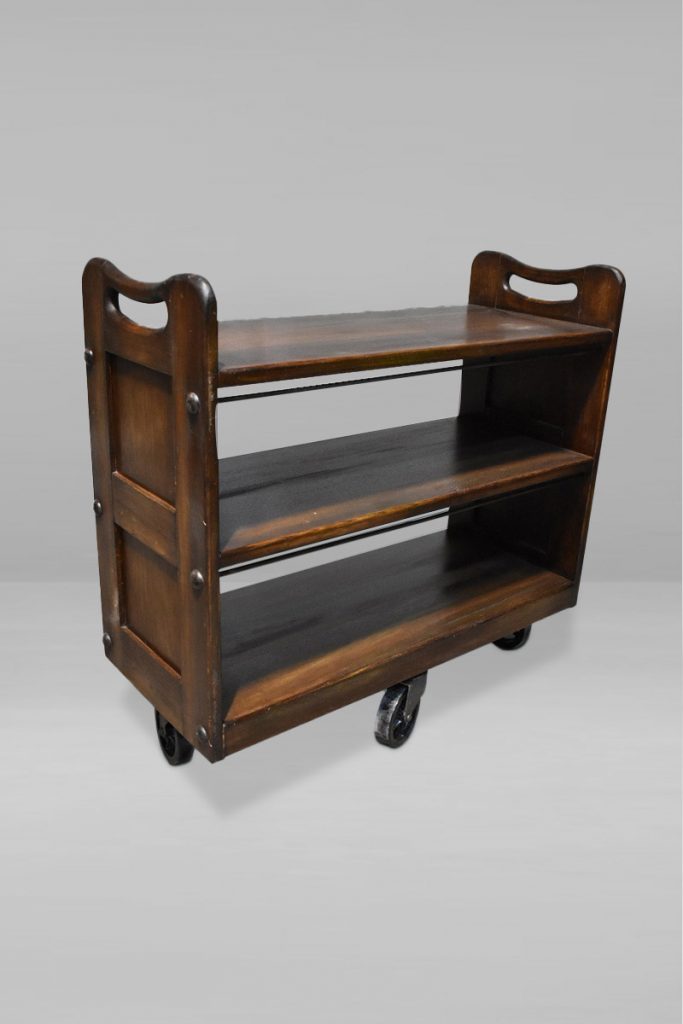 Oak Library Trolley – The Classic Prop Hire Company