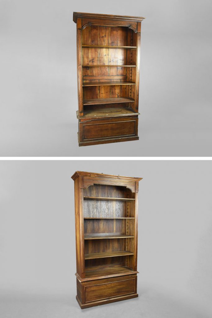 Oak Open Front Bookcase - The Classic Prop Hire Company