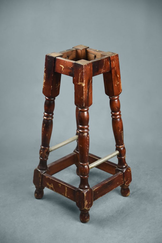 Mahogany Devon Low Bar Stool - Base Only (seat hired separately) - The ...