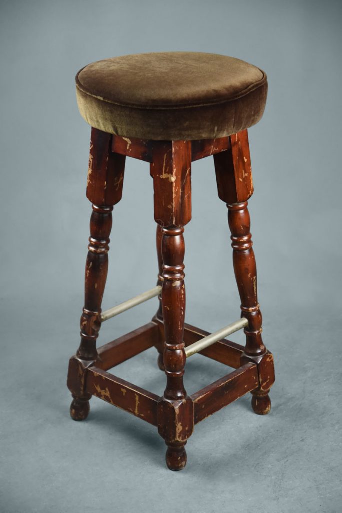 Mahogany Devon Low Bar Stool - Base Only (seat hired separately) - The ...