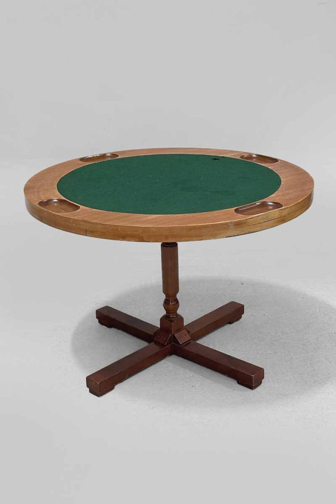 Green Baize Circular Card Table – Top Only – The Classic Prop Hire Company